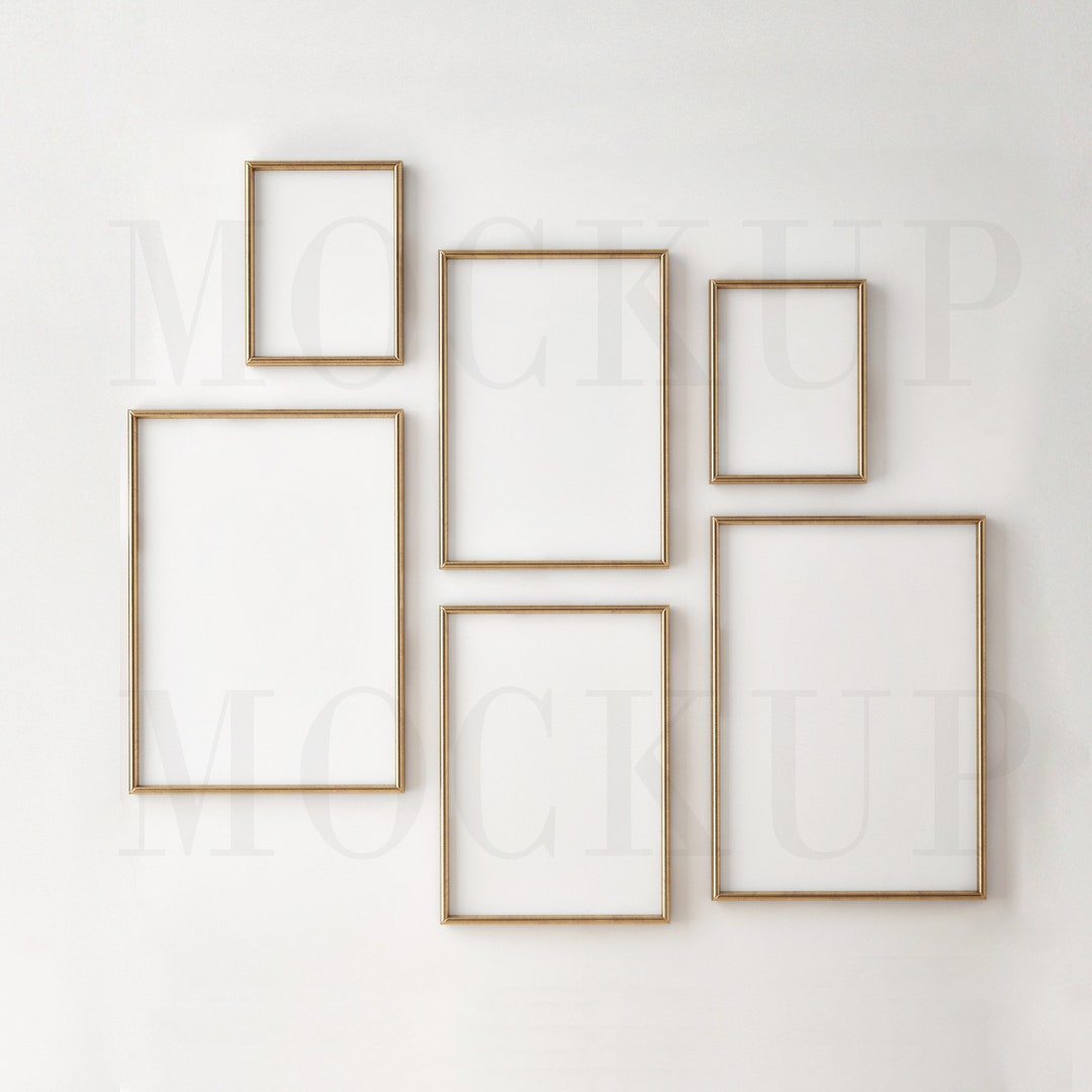 6 Frame Mockup, Gallery Wall Mockup, Poster Mockup, Boho Mockup ...