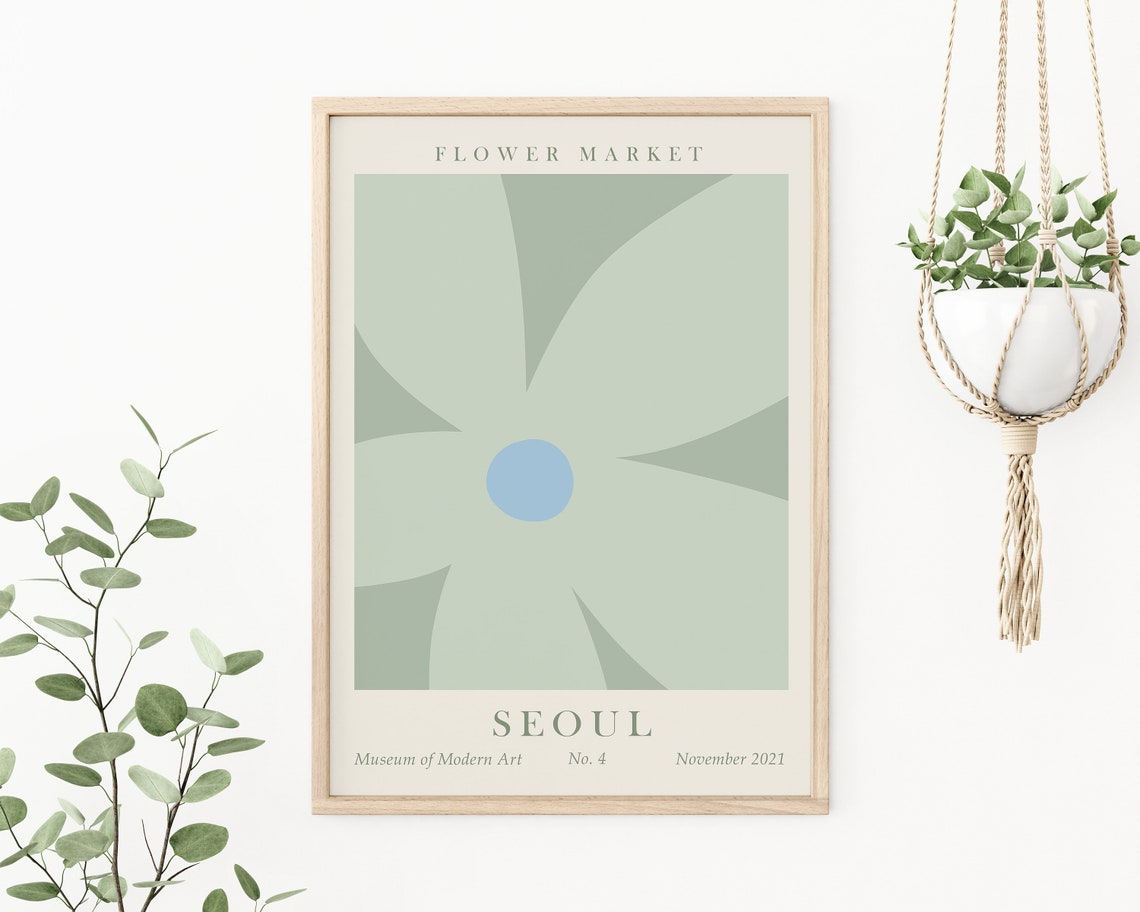Danish Pastel Decor Flower Market Poster Set of 3 Prints - Etsy