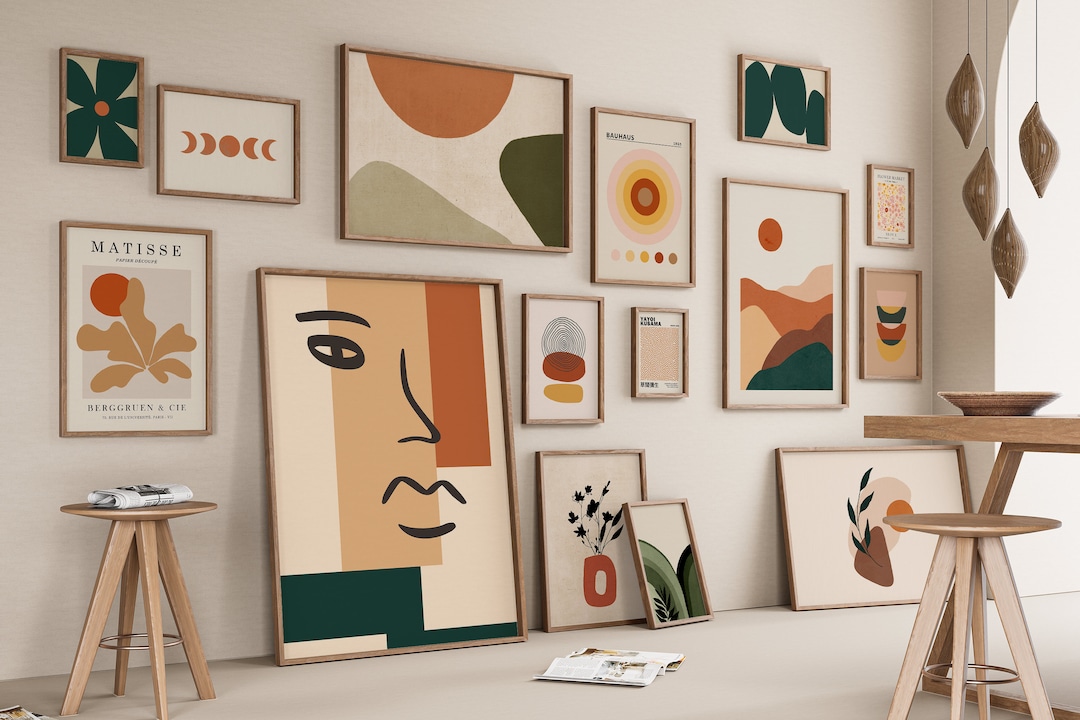 Boho Wall Collage, Mega Bundle, Printable, Boho Wall Art, Earth Tone ...