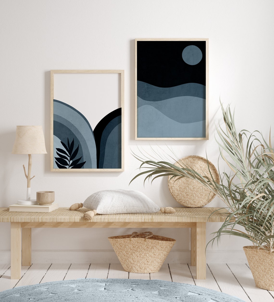 Blue Wall Art Set of 3 Blue Prints Light Blue Wall Art - Etsy