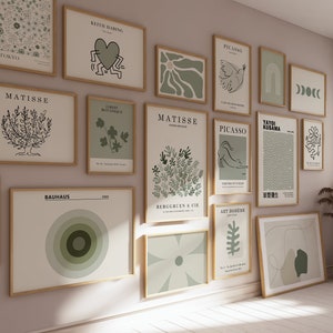 Sage Green Wall Art, Exhibition Print Set, Digital Download, Museum ...