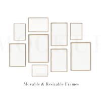 1x1 Square Frame Canva PSD Mockup Template, Poster Wall Art Photo ...
