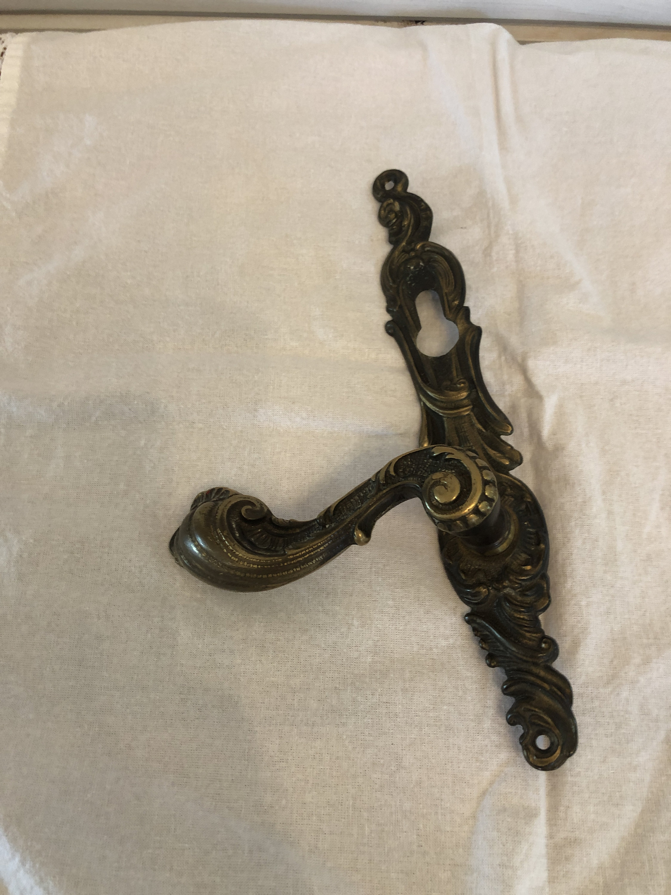 1940s Italian Burnished Brass Handle, Quality Brass by Italian ...