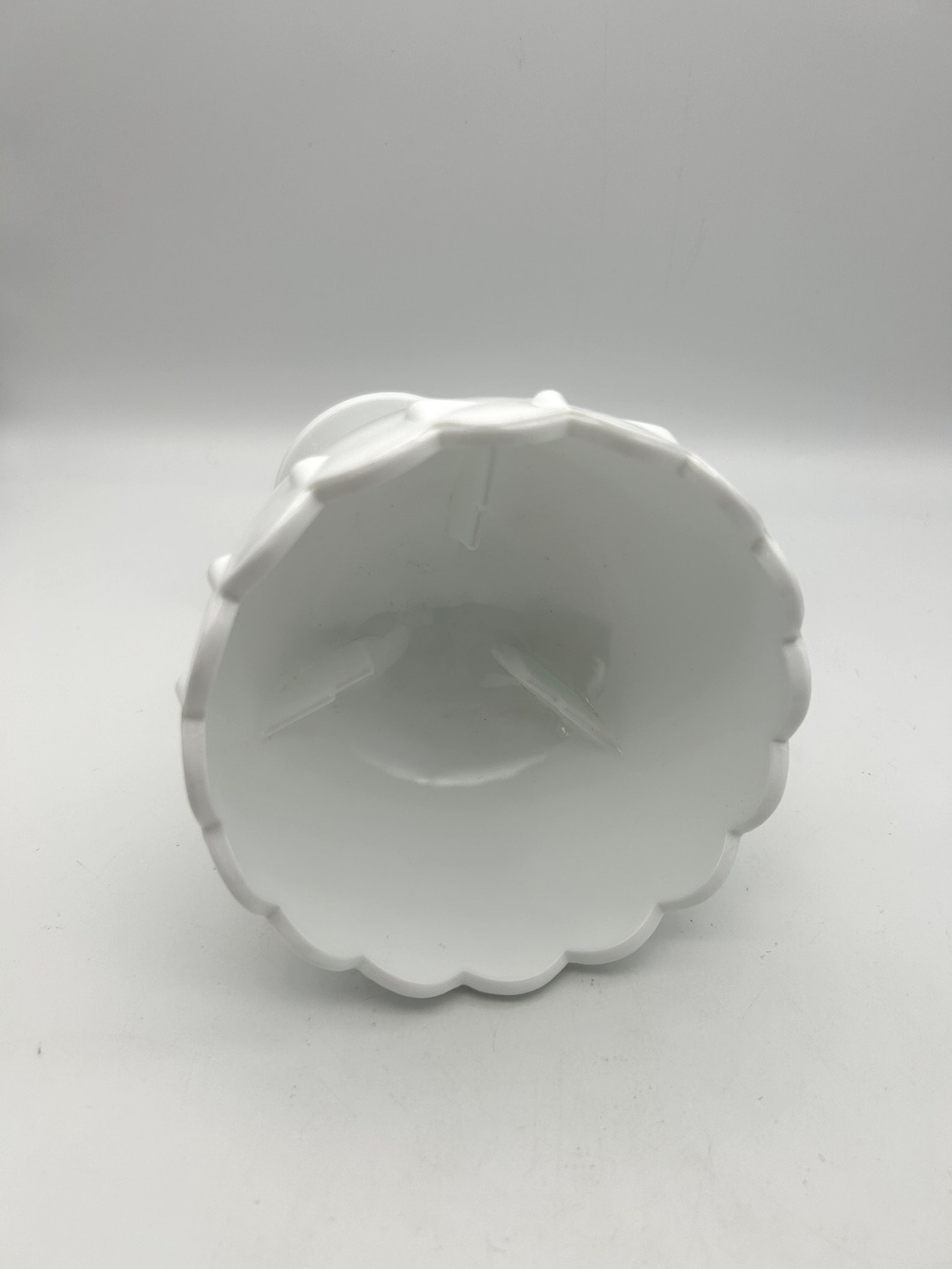 1950s Milk Glass Stemmed Compote Chalice Bowl by Indiana Glass Teardrop ...