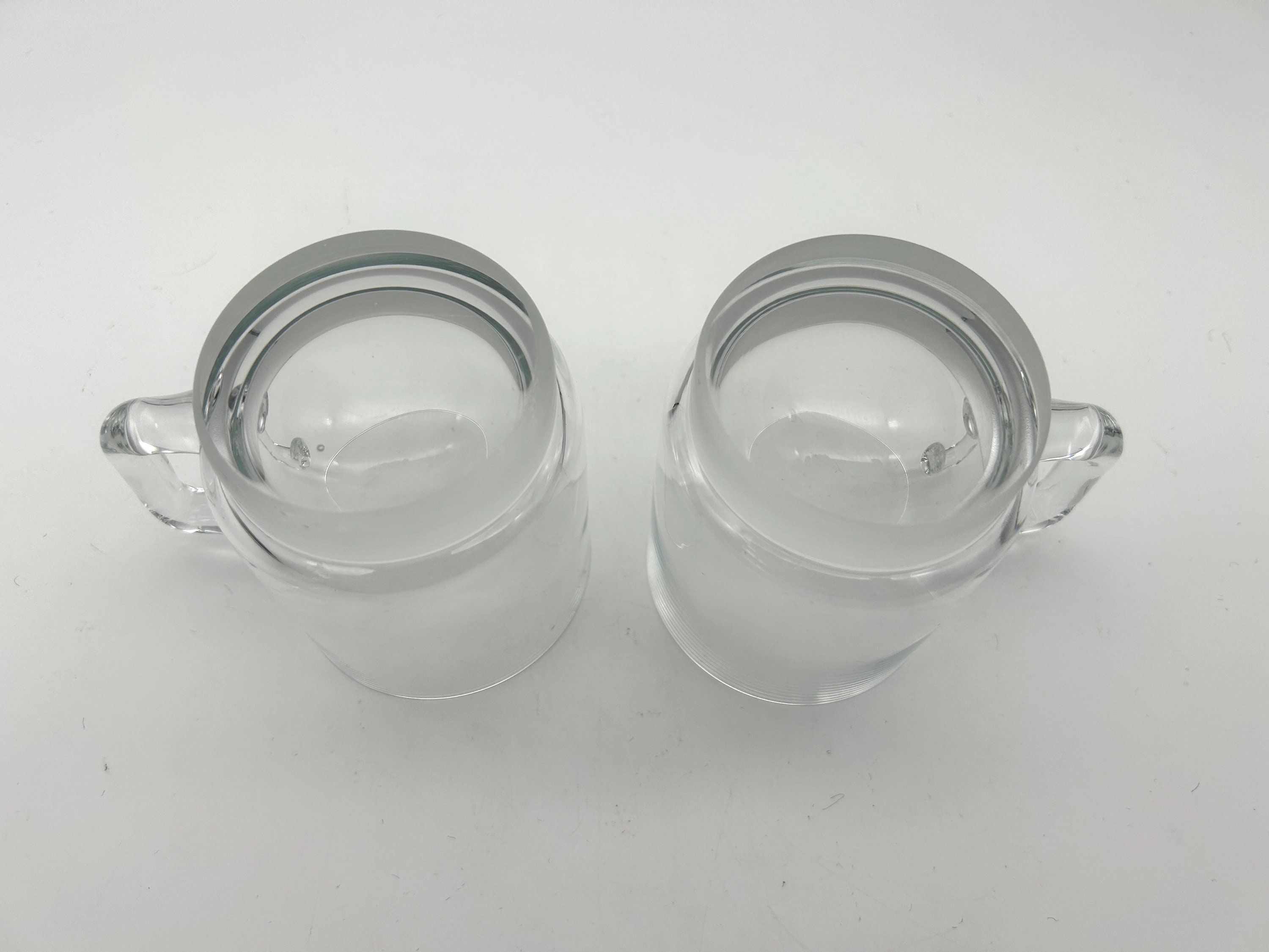 Vintage Blown Italian Glass Coffee Mugs With Frosted Raised - Etsy