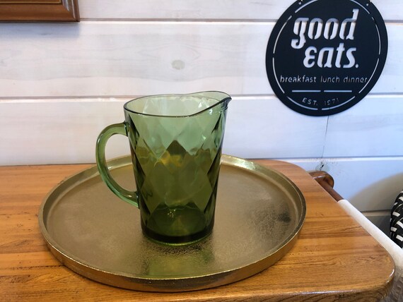 1960s Hazel Atlas Harlequin Diamond Pattern Pitcher in Avocado - Etsy