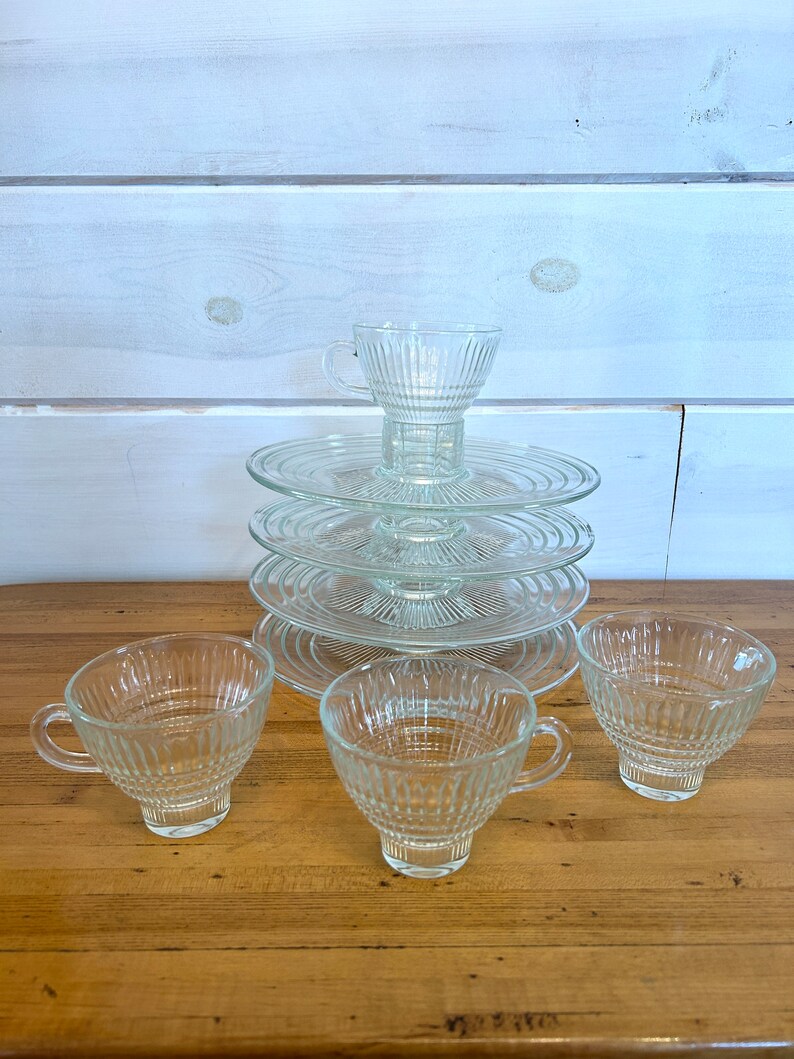 Rare 1930s Louis A. Leppke Safe Serv Luncheon, 4 Plate & Cup Set - Etsy