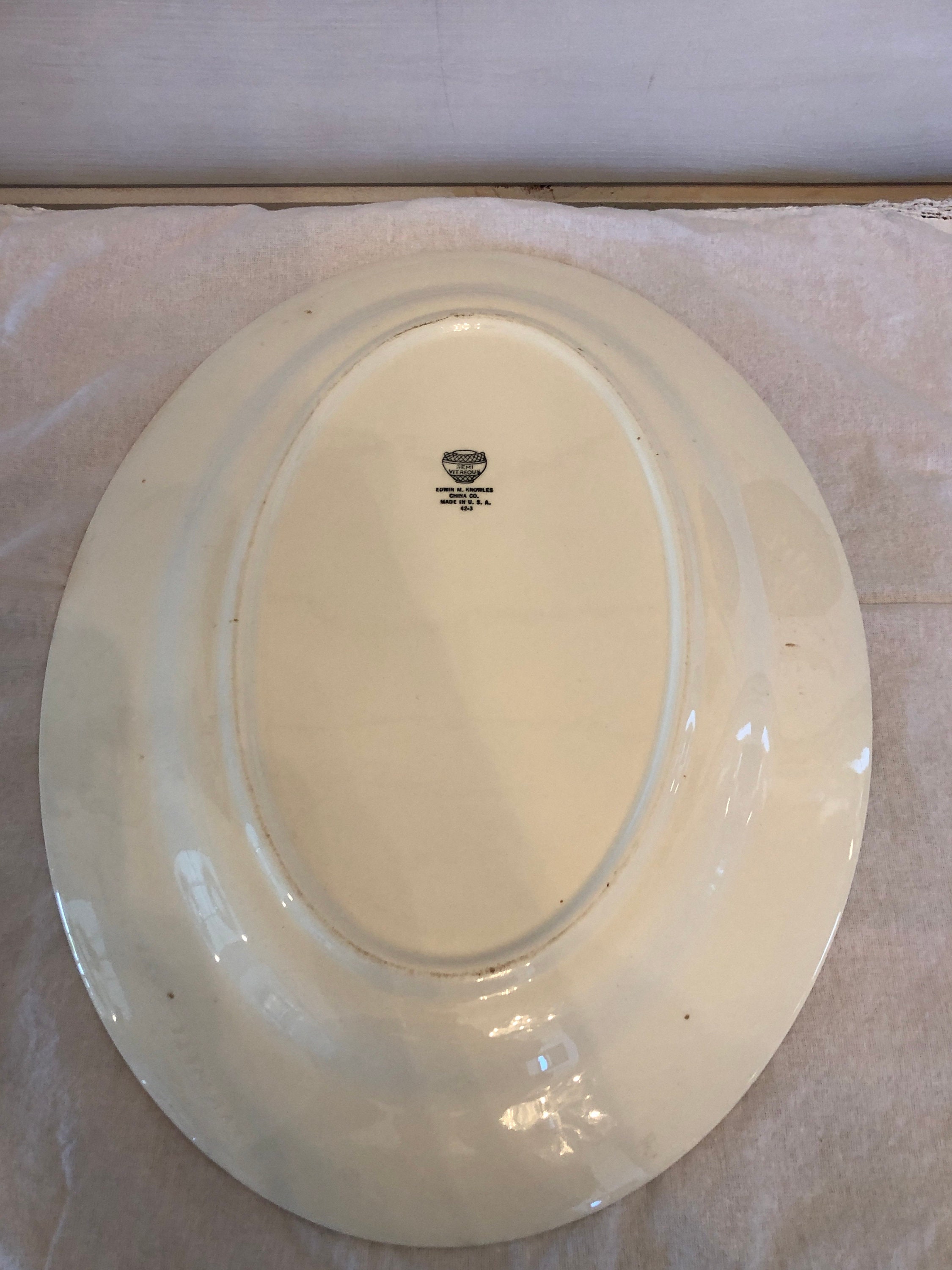 1940s Knowles China Platter: Multicolor Floral Scrolls, Pattern 42-3 - Etsy