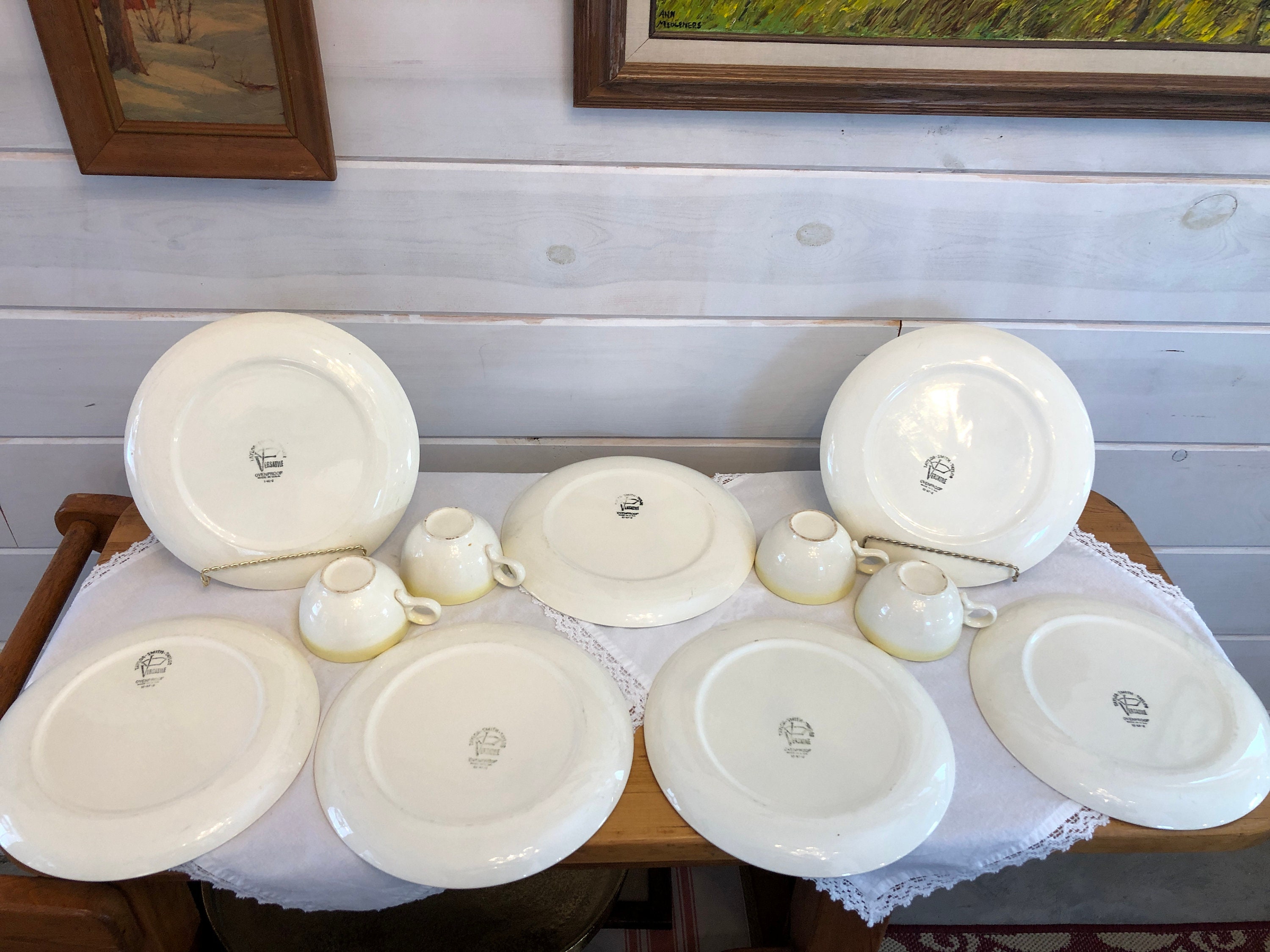 1950s Taylor Smith Taylor Versatile Goldenrod Bluebell 10 Plate Set of ...
