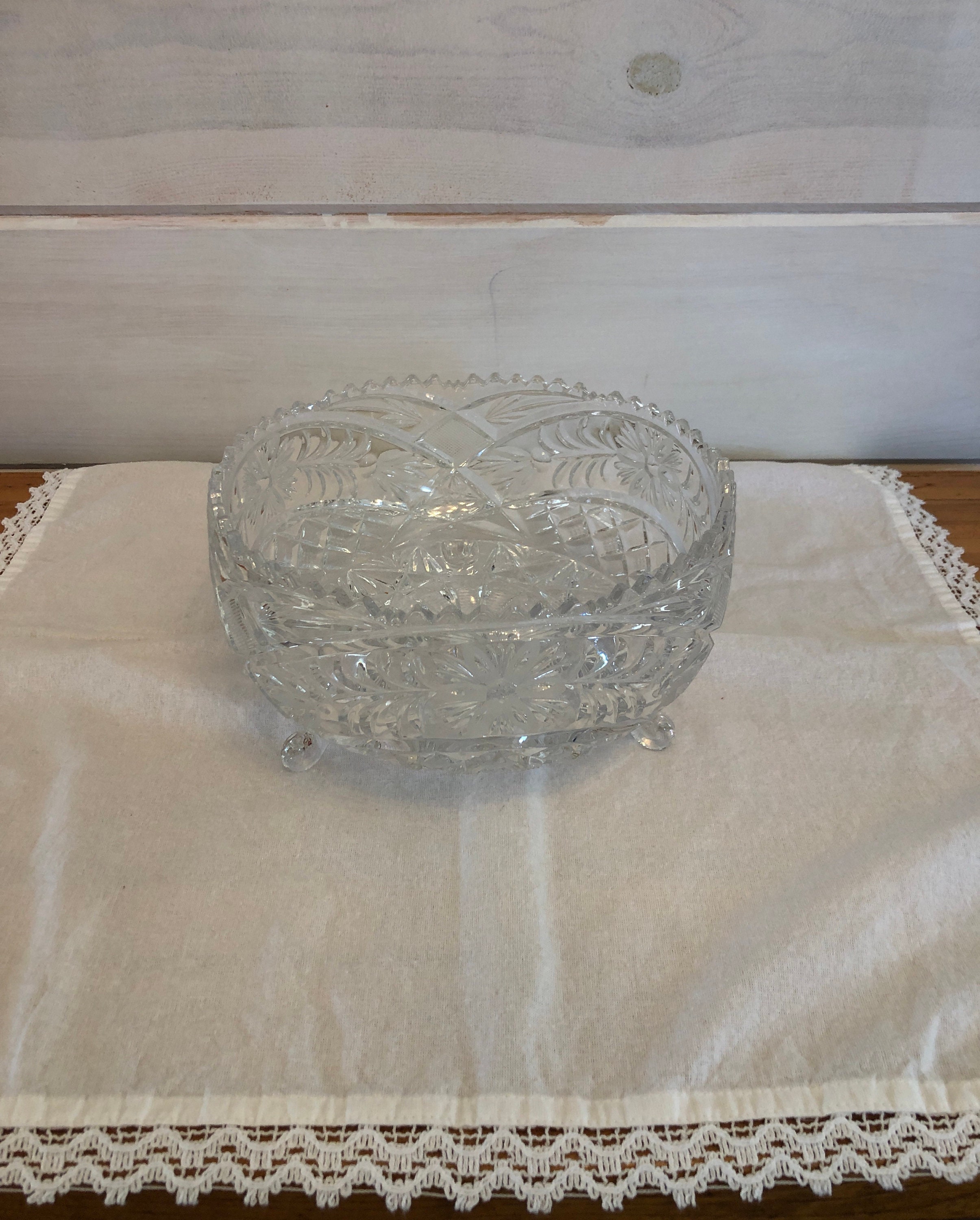 Vintage Imperlux Footed Crystal Bowl West Germany - Etsy