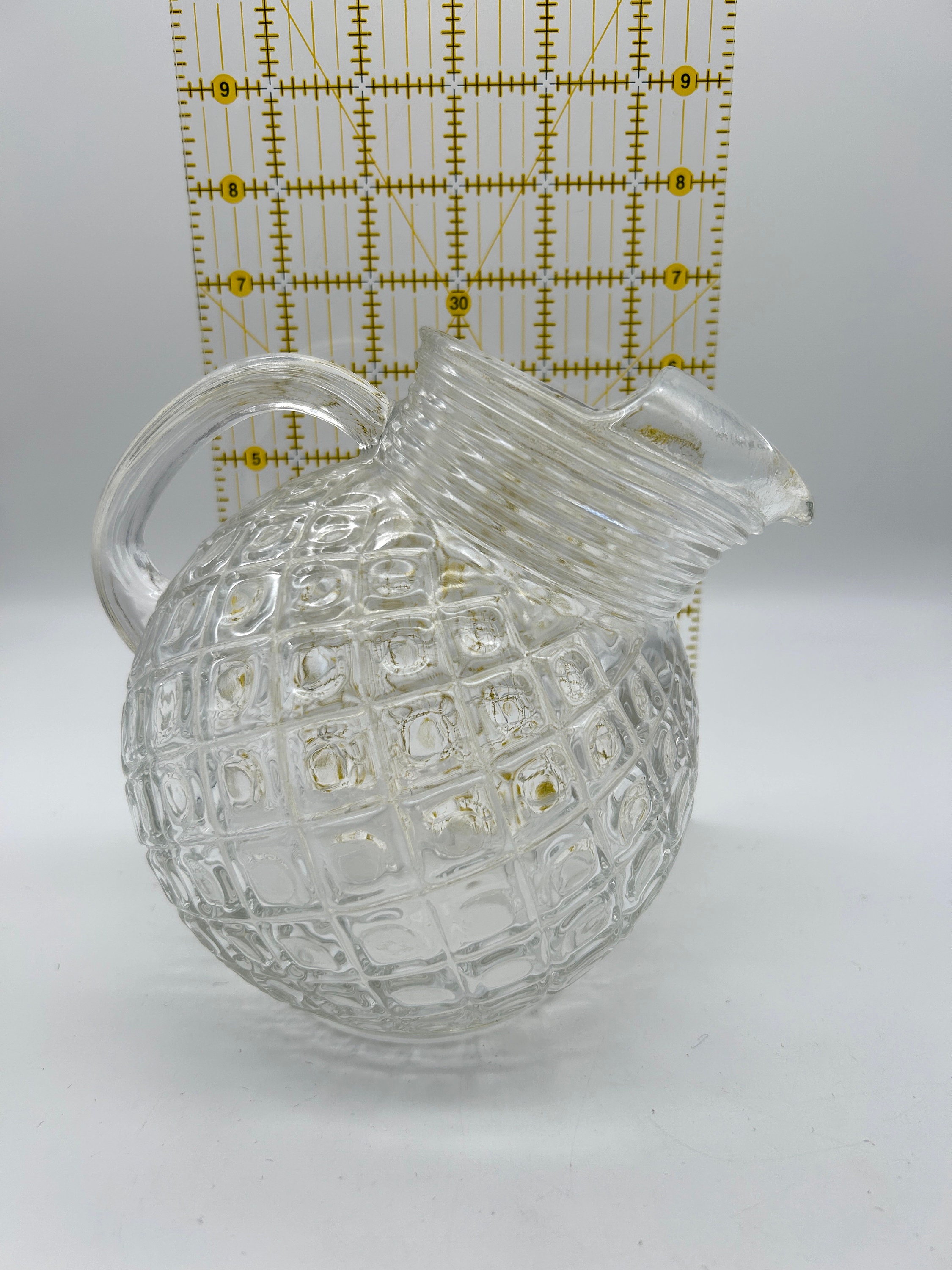 1930s Anchor Hocking Tilt Pitcher Waterford Waffle Diamond - Etsy