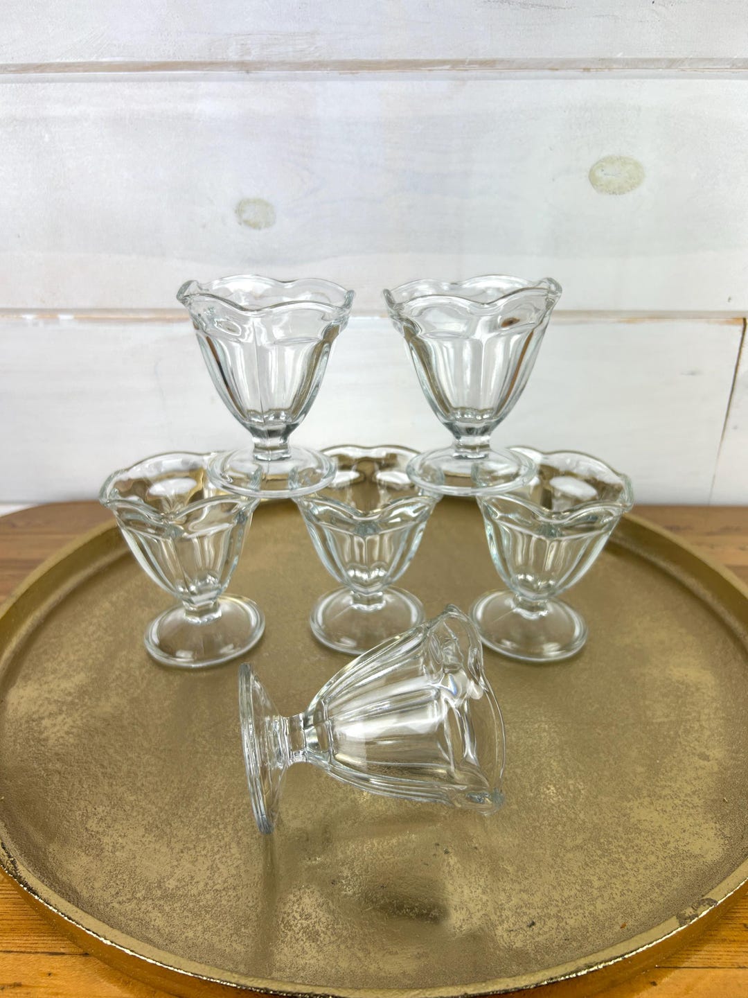1960s Anchor Hocking Footed Sherbet Clear Glass Set of 6 - Etsy