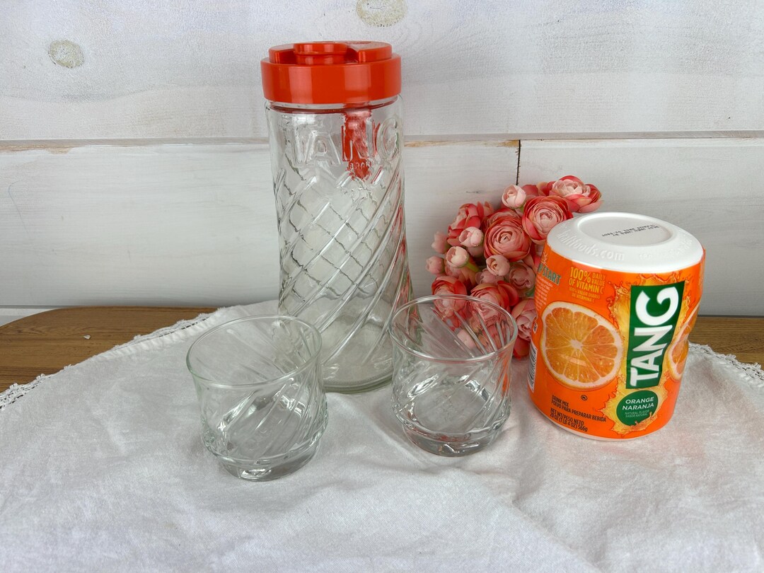 Vintage Tang Juice Pitcher & Glass Set by Anchor Hocking - Etsy