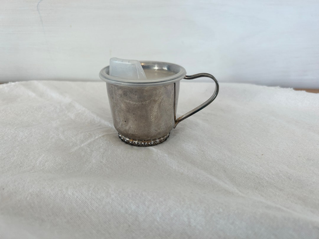 Vintage Silver Plated Baby Sippy Cup, Christening, Baptism, Infant Cup ...