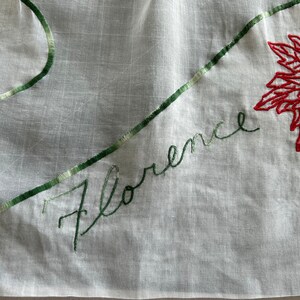 Vintage Apron Italian Hostess Style Sheer Half Holiday Poinsettia ...
