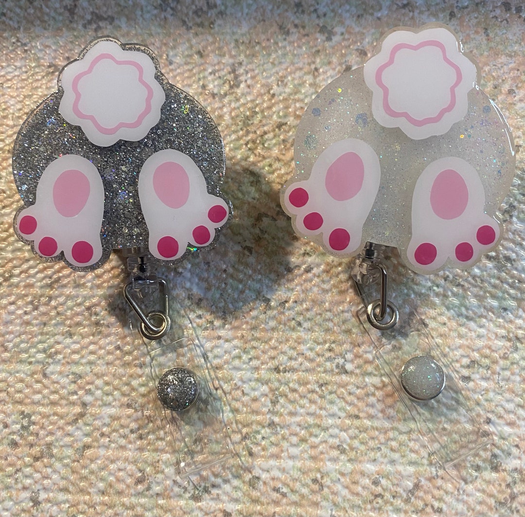 Easter Bunny Butt Badge Reel 2in - Etsy