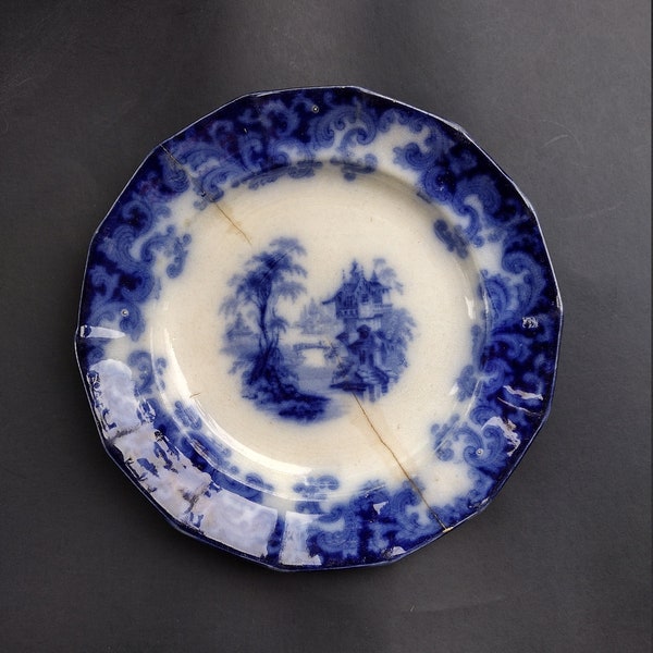 Flow Blue Plate - Etsy