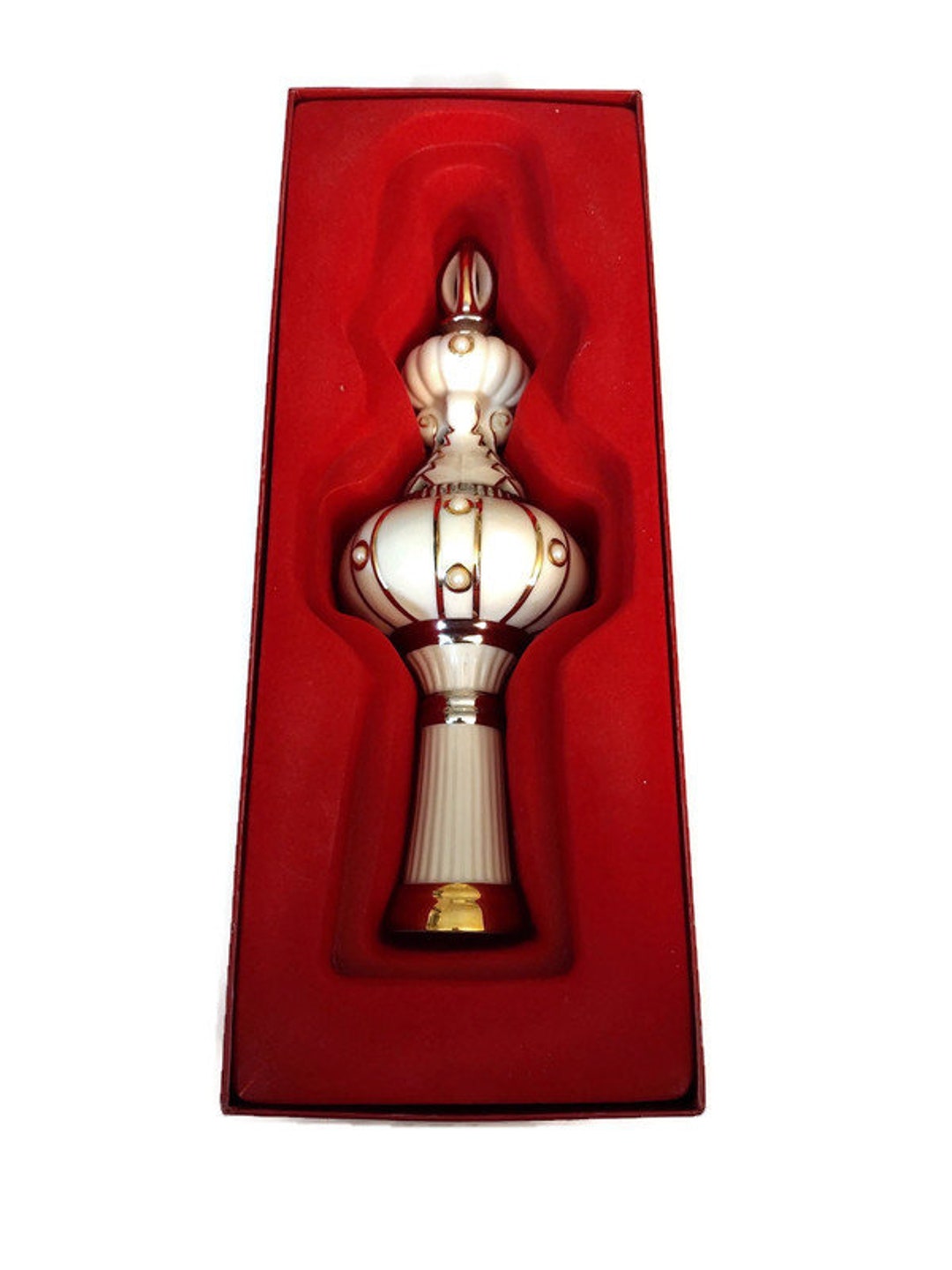 Vintage Lenox Florentine Christmas Tree Topper: Ivory China, 24k Gold ...