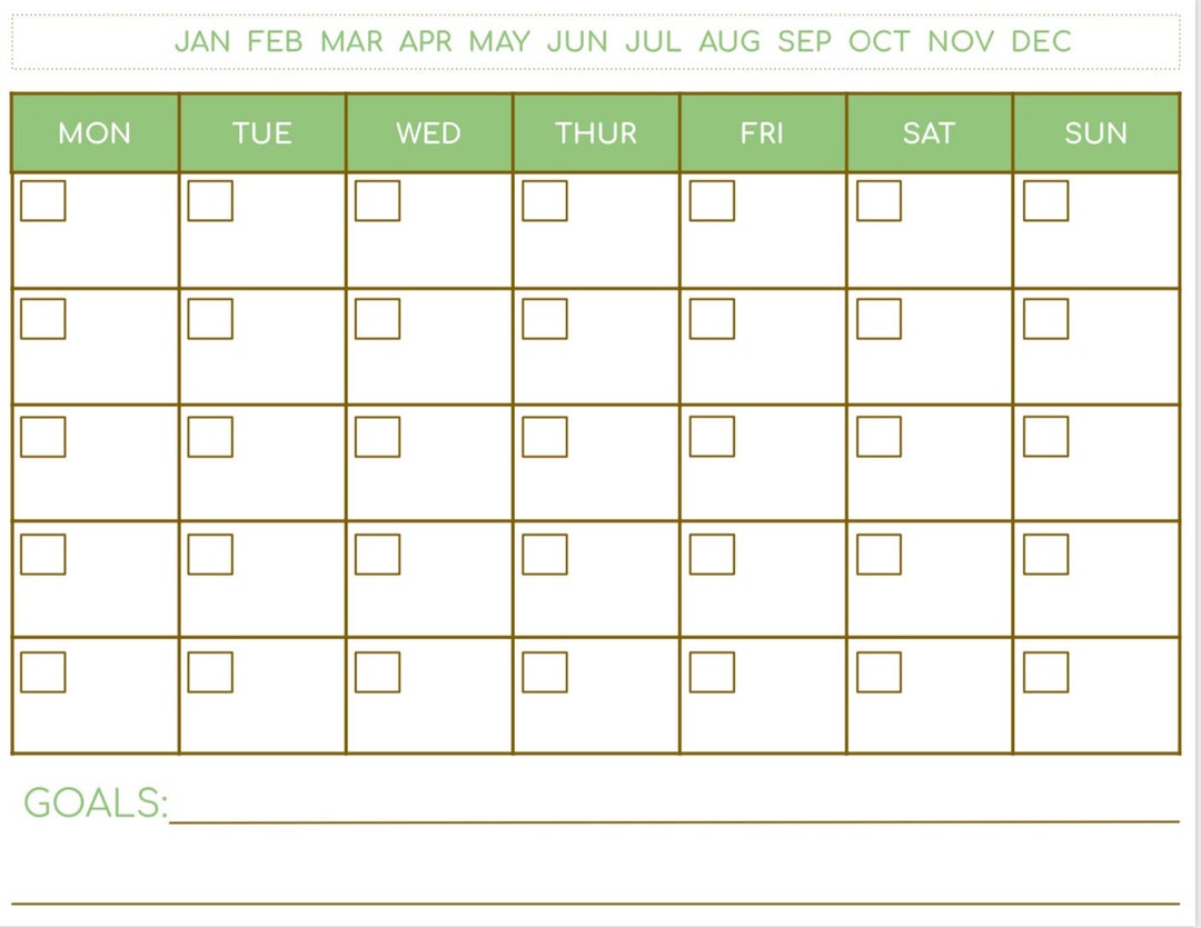 Monthly Schedule Planner- Earth Theme - Etsy