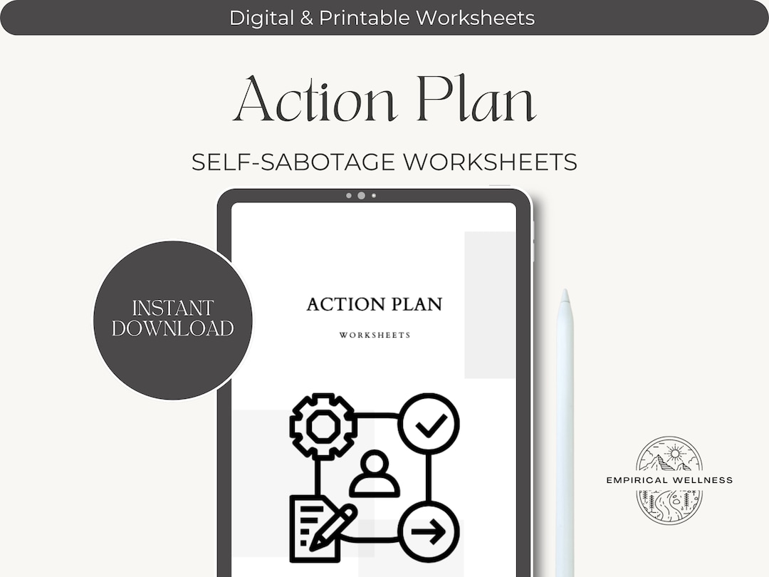 Take Control of Your Journey: Printable & Digital Self-sabotage Action ...