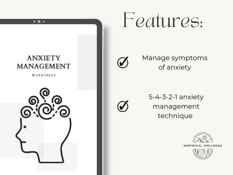 Anxiety Management Mental Health Worksheets Printable and Digital ...