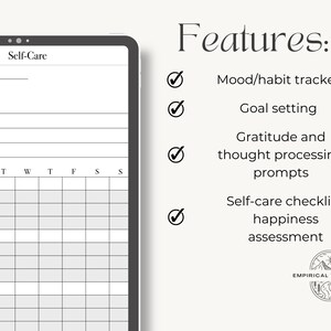 Printable Digital Self-care Worksheets for Mindfulness, Gratitude, and ...
