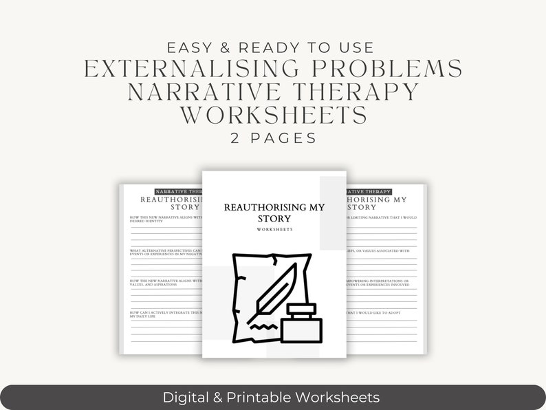 Reauthorising My Story Worksheets: Narrative Therapy (digital Download ...