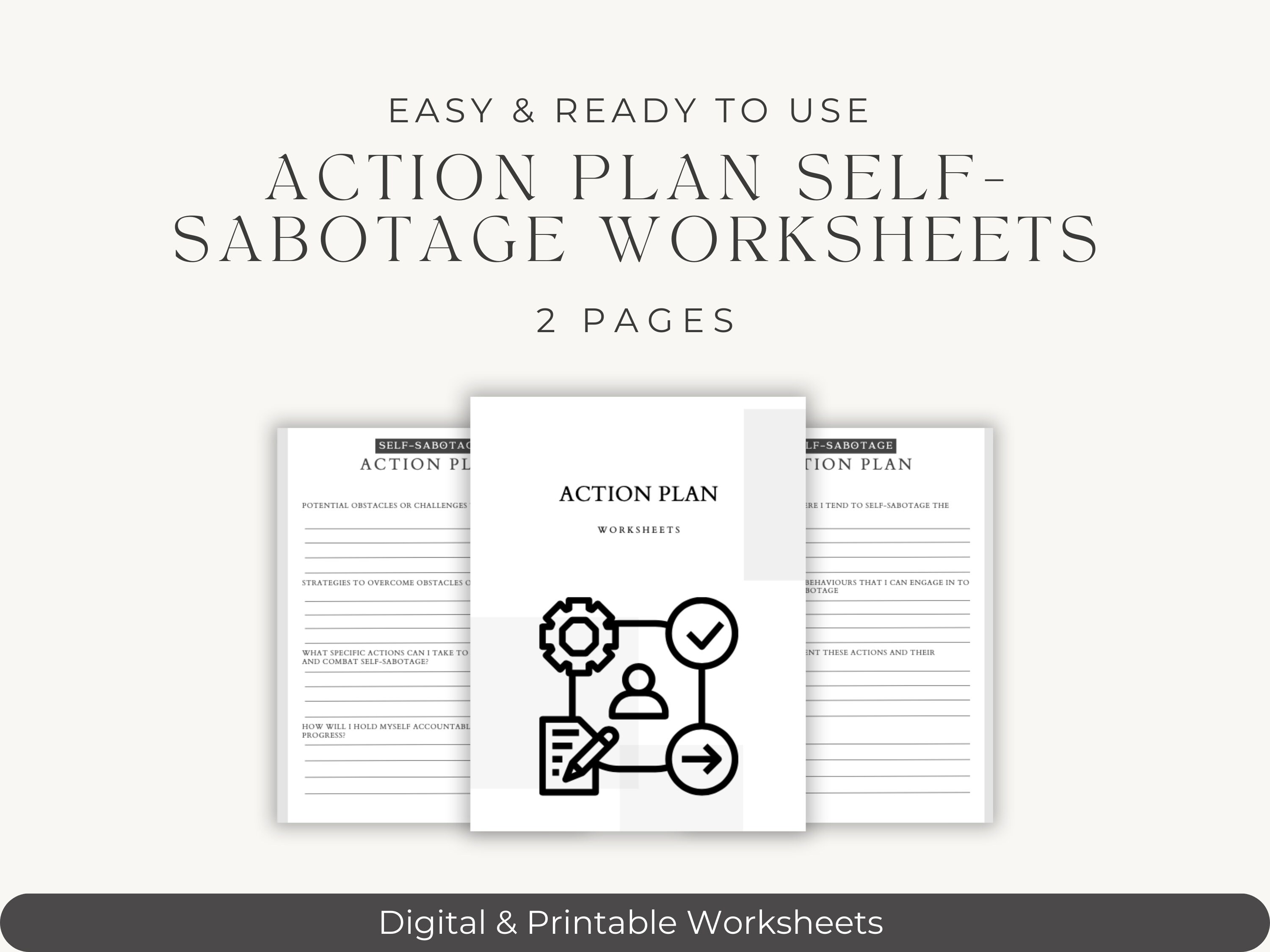 Take Control of Your Journey: Printable & Digital Self-sabotage Action ...