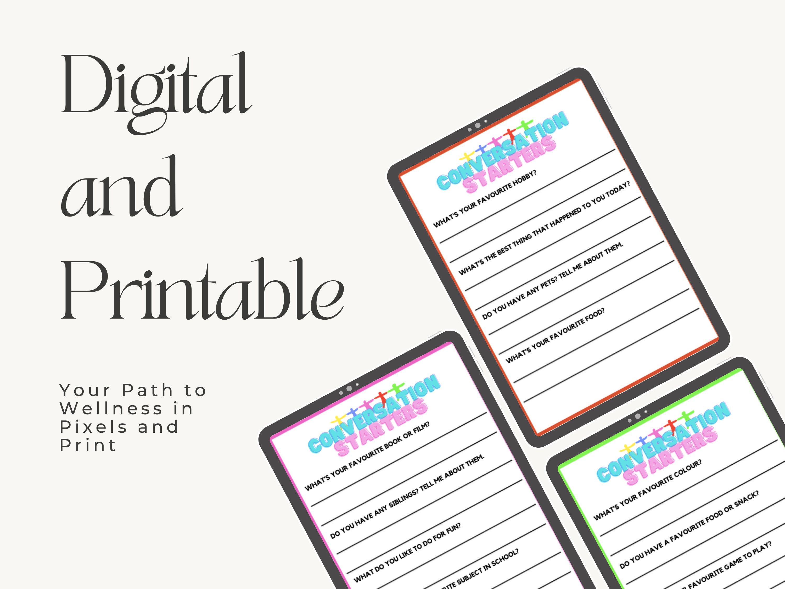 Engage Your Child With Autism: Printable & Digital Conversation Starter ...