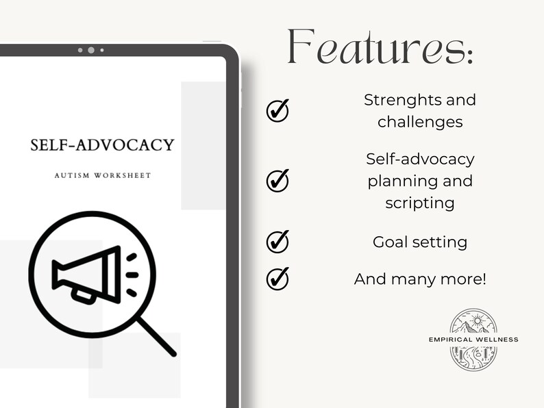Autism Self-advocacy Worksheets - Develop Advocacy Skills and Enhance ...