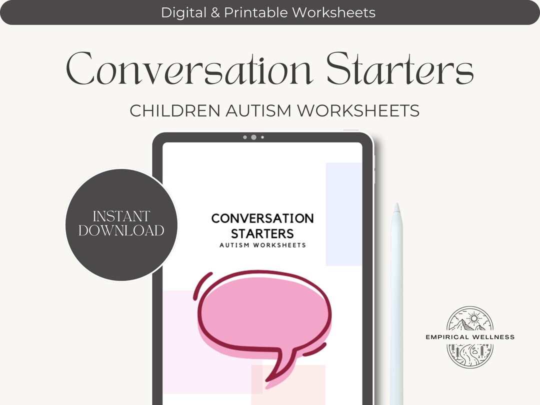 Engage Your Child With Autism: Printable & Digital Conversation Starter ...