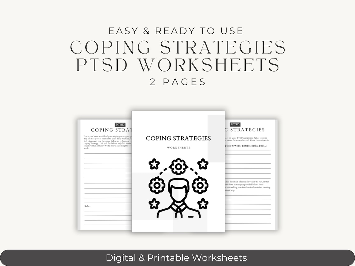 Coping With PTSD: Printable and Digital Mental Health Worksheets to ...
