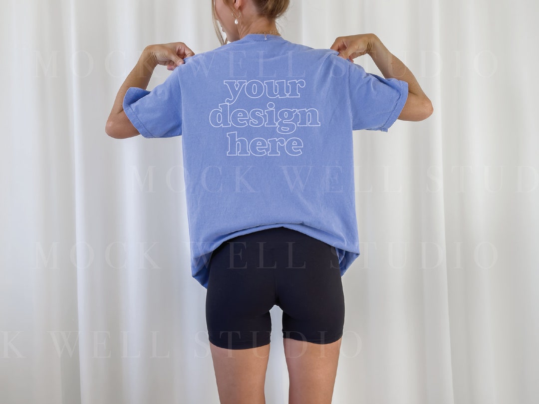 Comfort Colors Back Mockup Flo Blue Flo Blue Comfort Colors - Etsy