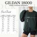 Gildan 18000 Size Chart Size Chart for Gildan Size Chart - Etsy