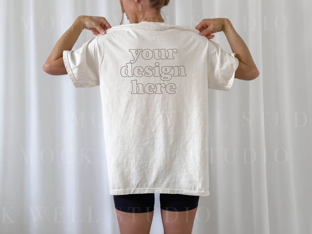 Comfort Colors Back Mockup Ivory | Ivory Comfort Colors C1717, Tshirt ...