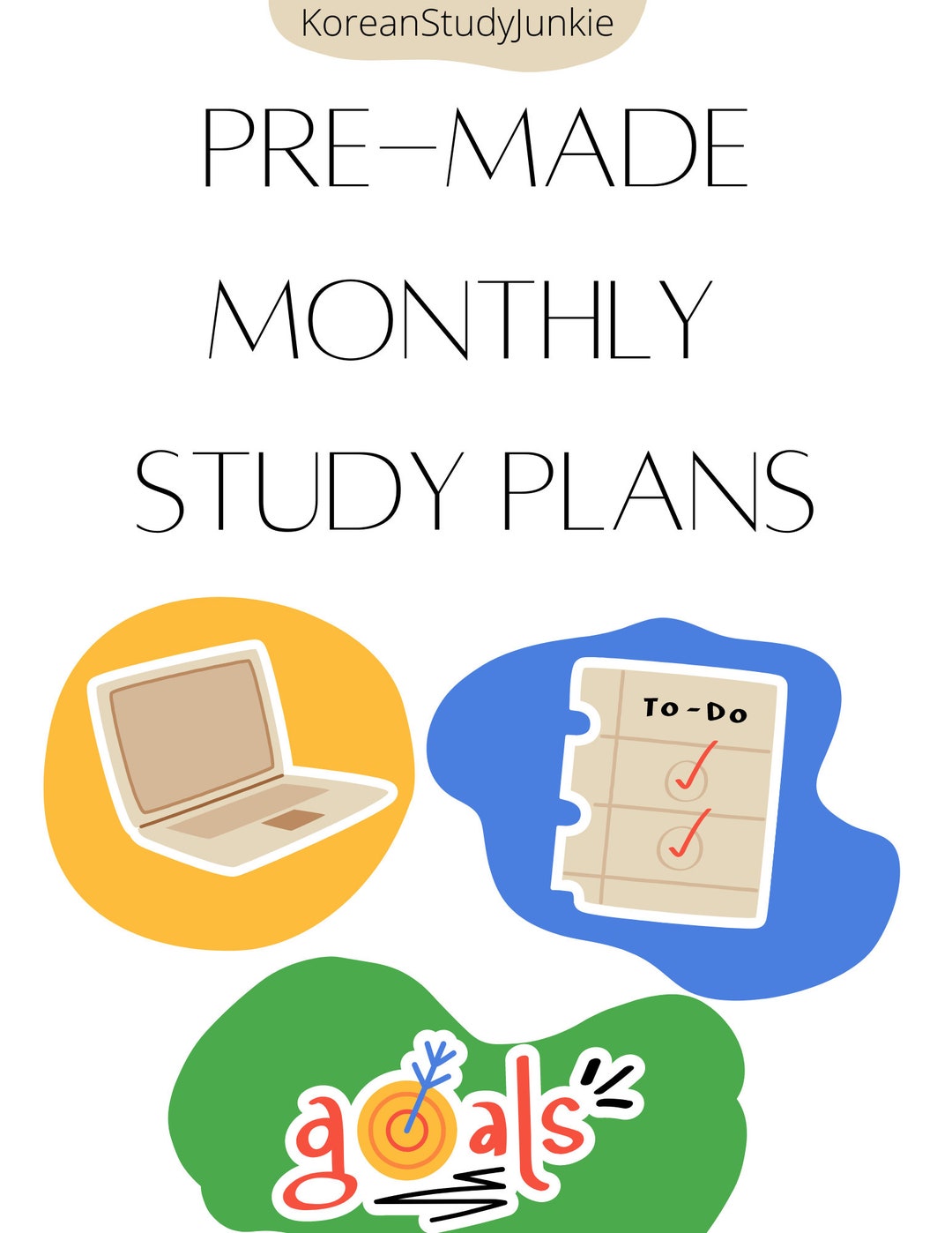 Pre-made Monthly Korean Study Plans - Etsy