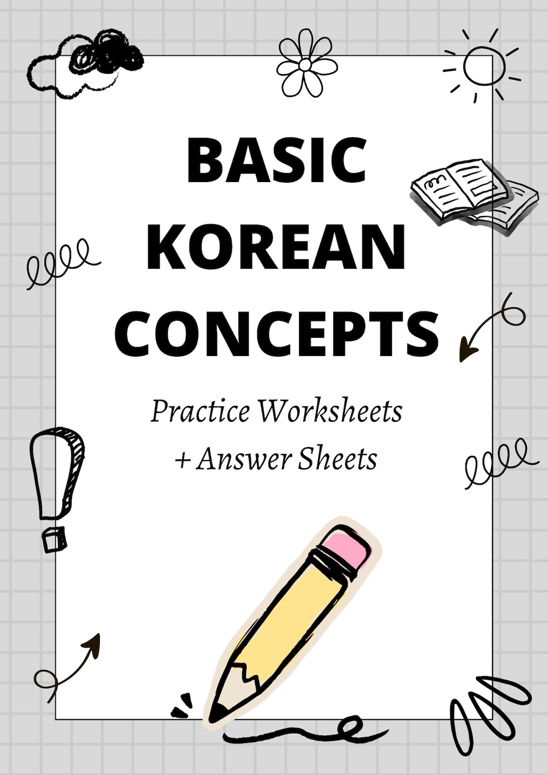 All Korean Basics Worksheets | Basic Korean Grammar, Korean Particles ...