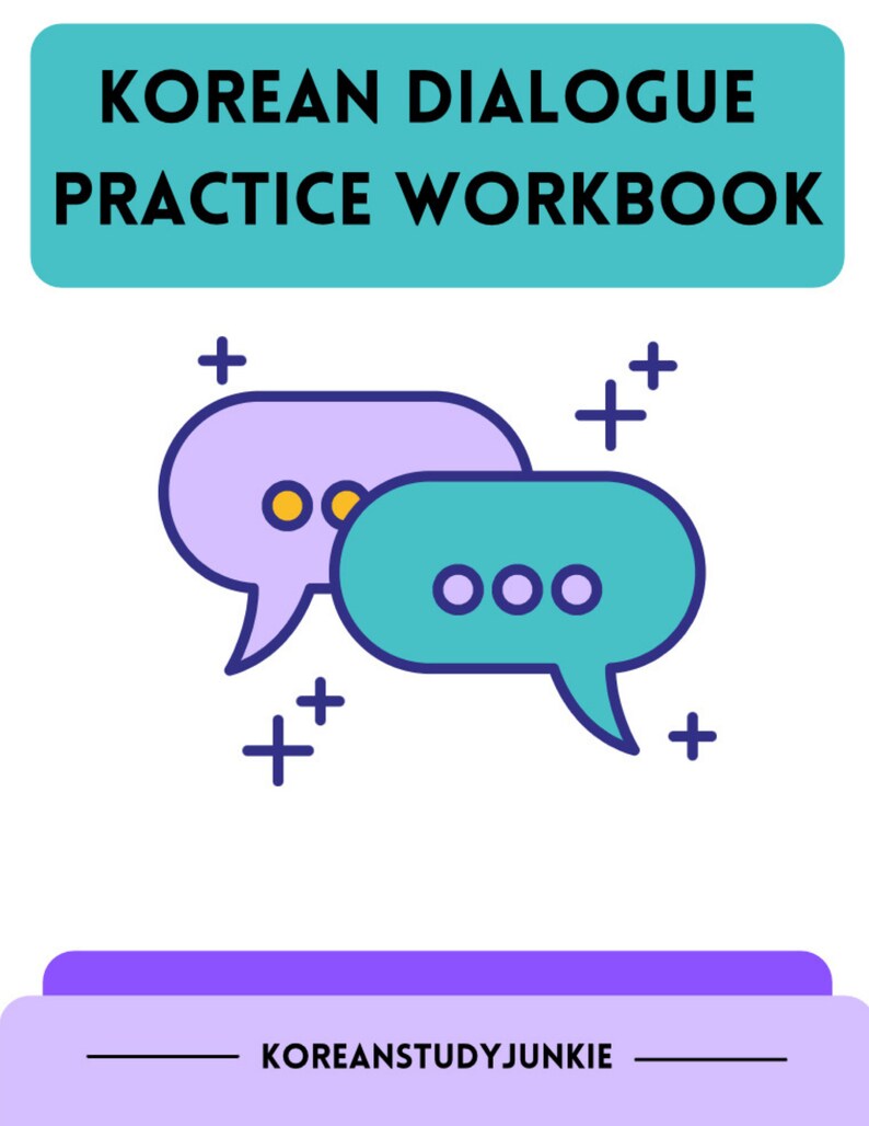 Korean Dialogue Book, Korean Dialogues Workbook, Korean Workbook ...