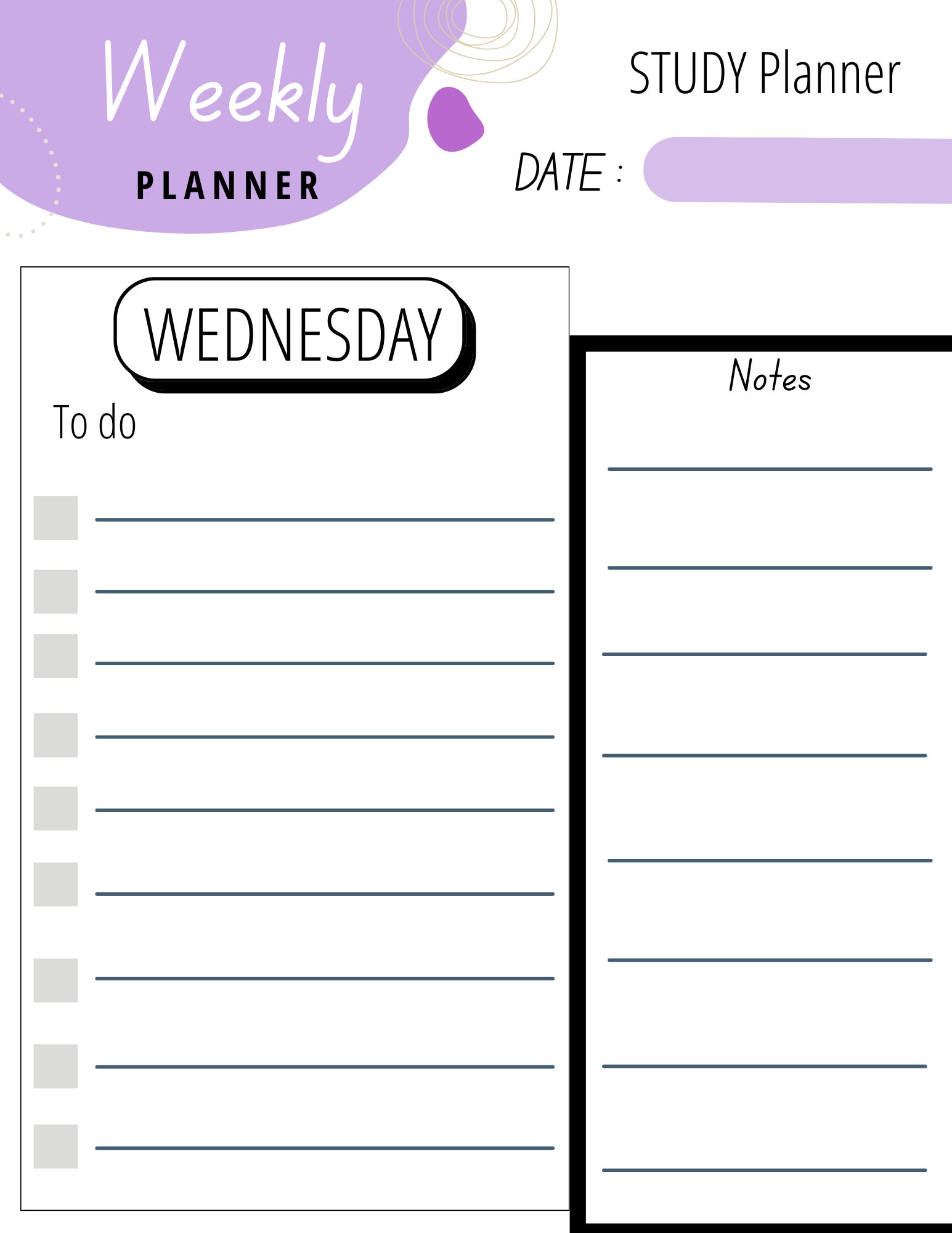 Weekly Korean Study Planner Digital Planner Study Tracker - Etsy