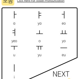 Learn the Korean Alphabet - Basic Hangul Charts (w/ Pronunciation) and ...