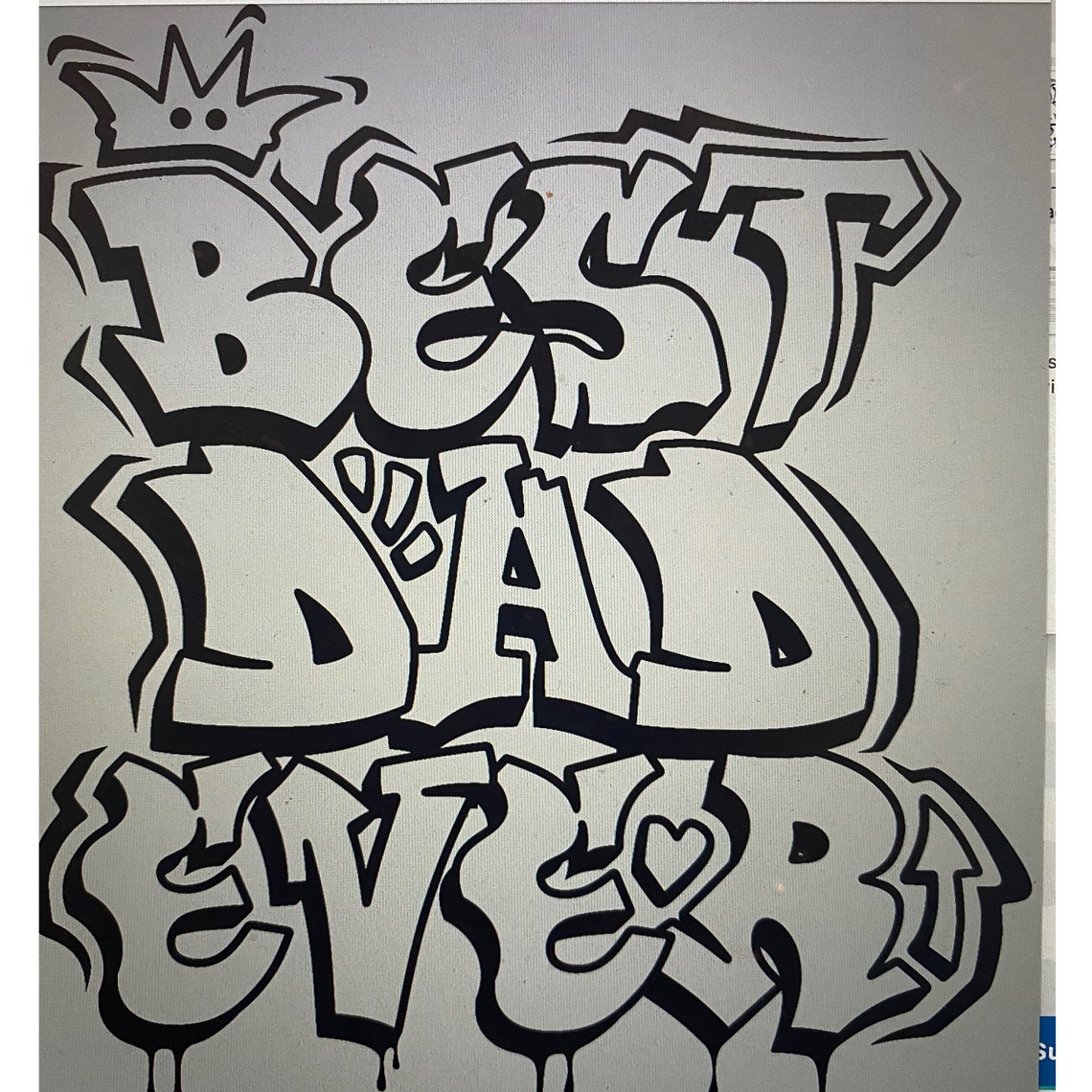 Best Dad Ever Graffiti PNG, SVG, PDF, Dxf Digital Downloads - Etsy