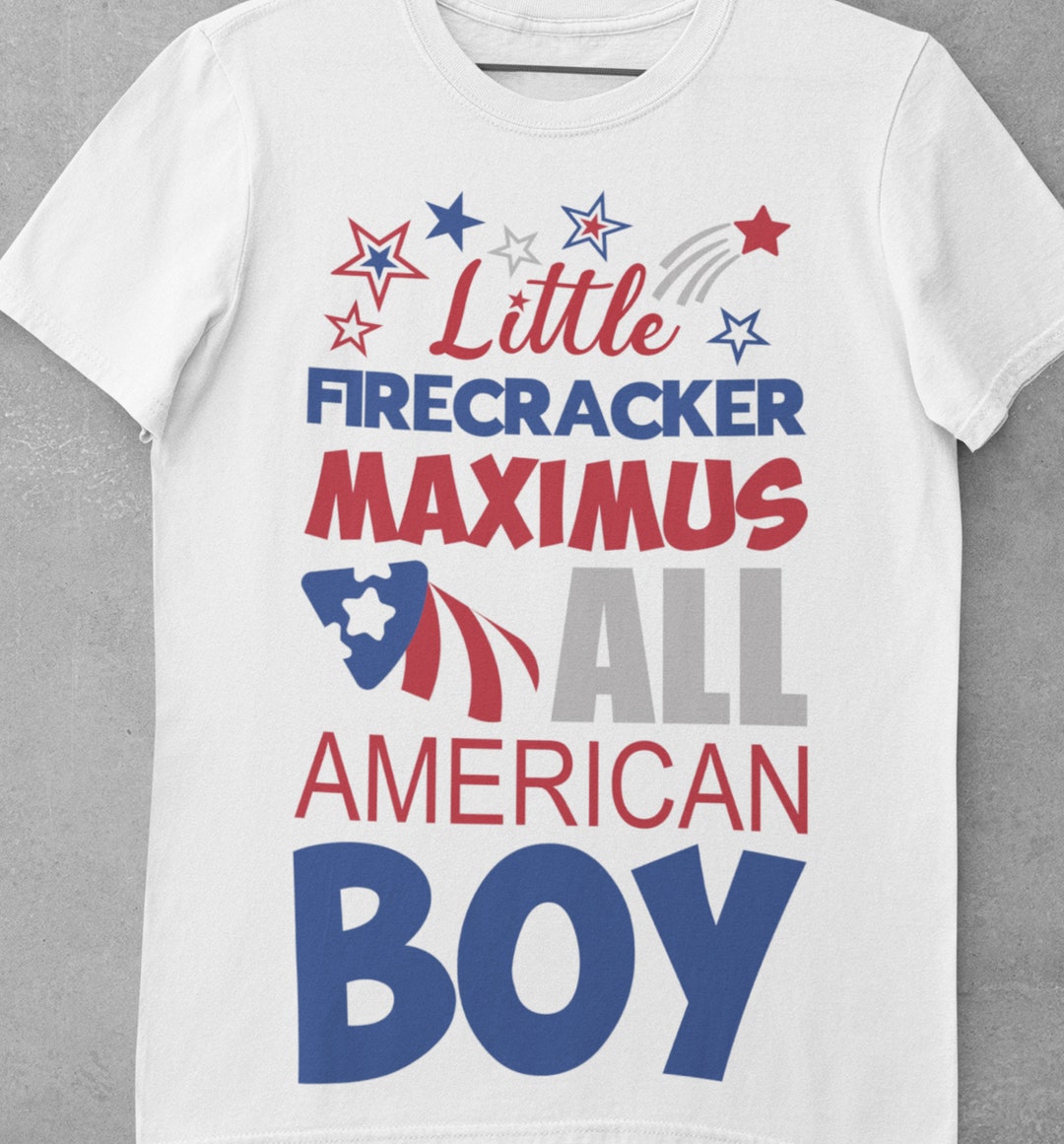 Little Firecracker All American Boy PNG, SVG Digital Download Cut File ...
