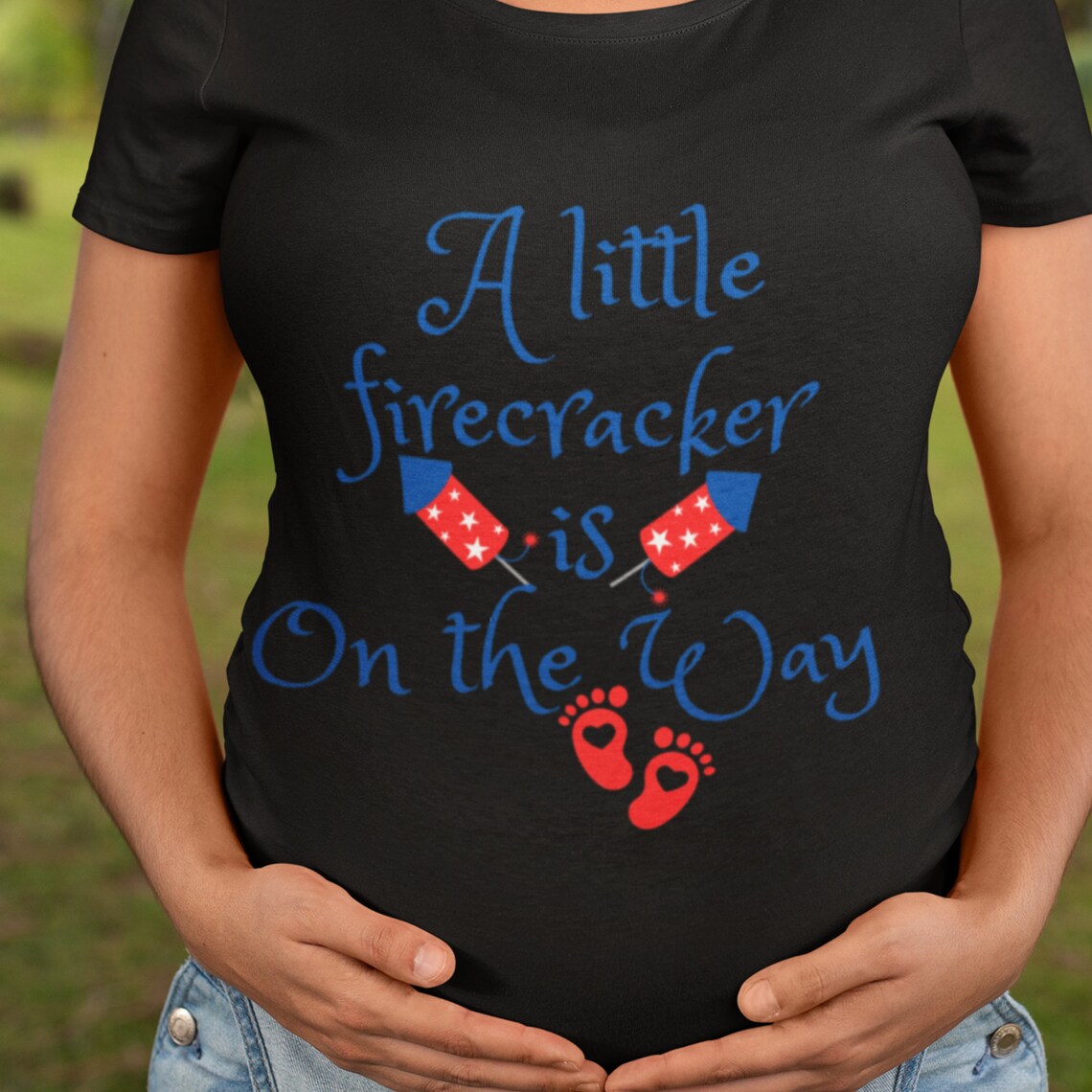 A Little Firecracker is on the Way Baby PNG SVG Digital - Etsy