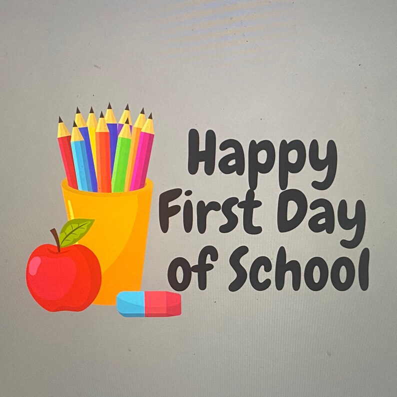 Happy First Day of School PNG Digital Download - Etsy