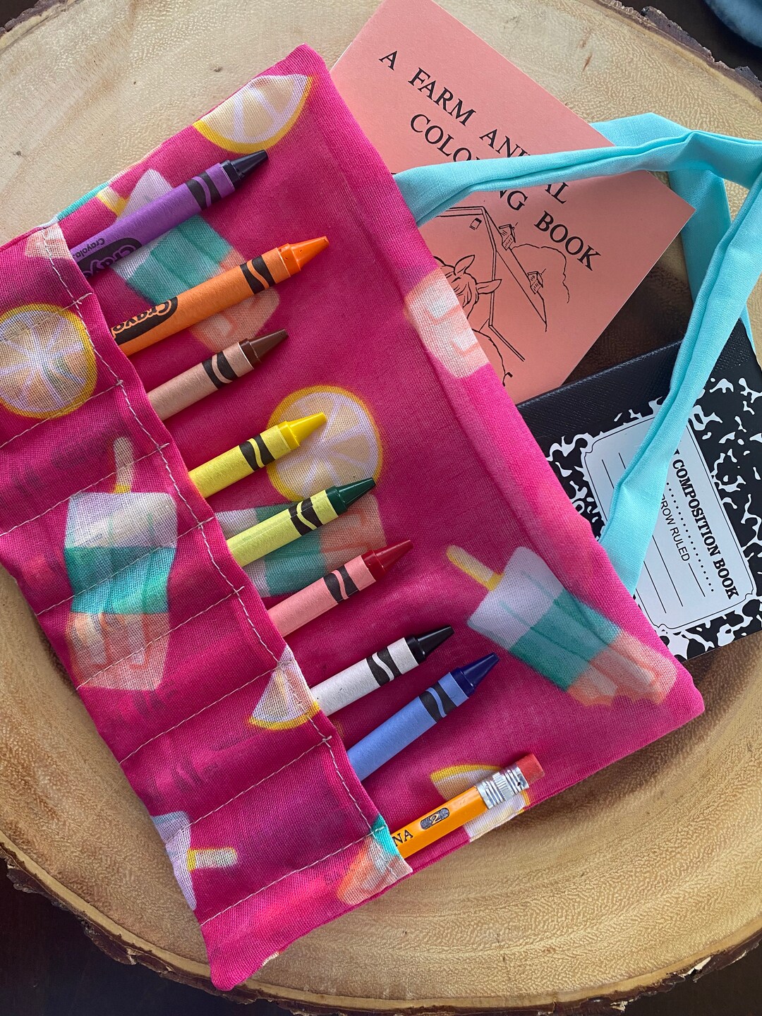 Handmade Travel Crayon Bags - Etsy