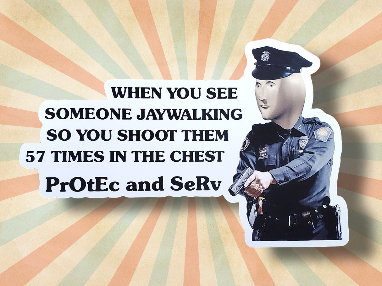 Funny ACAB Stonks Meme Sticker, Leftist Meme Stickers, BLM Stickers ...