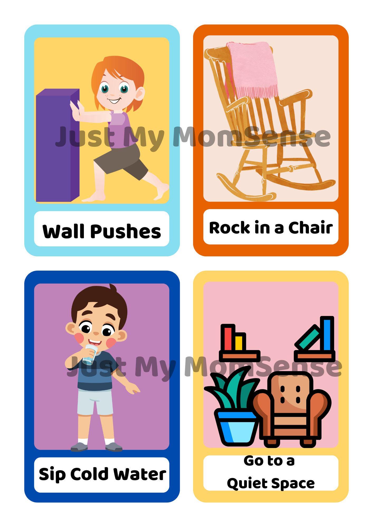 Printable Calming Strategy Cards for Kids | Coping Skills & Self ...