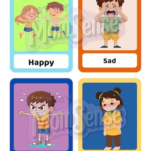 Emotion Identification Cards for Kids | Feelings Flashcards | Emotional ...