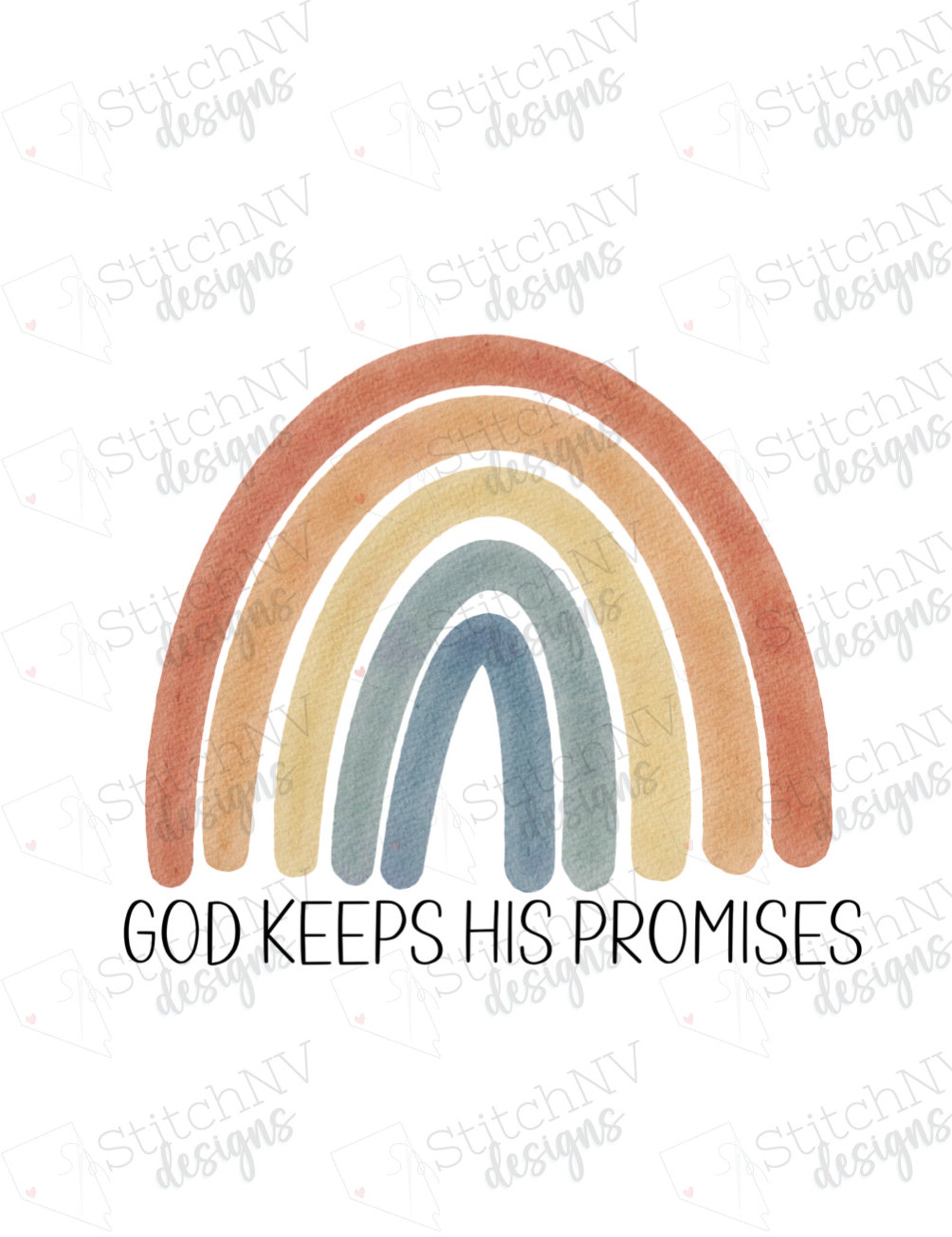 God Keeps His Promises Rainbow PNG Promise Keeper Design Noahic ...