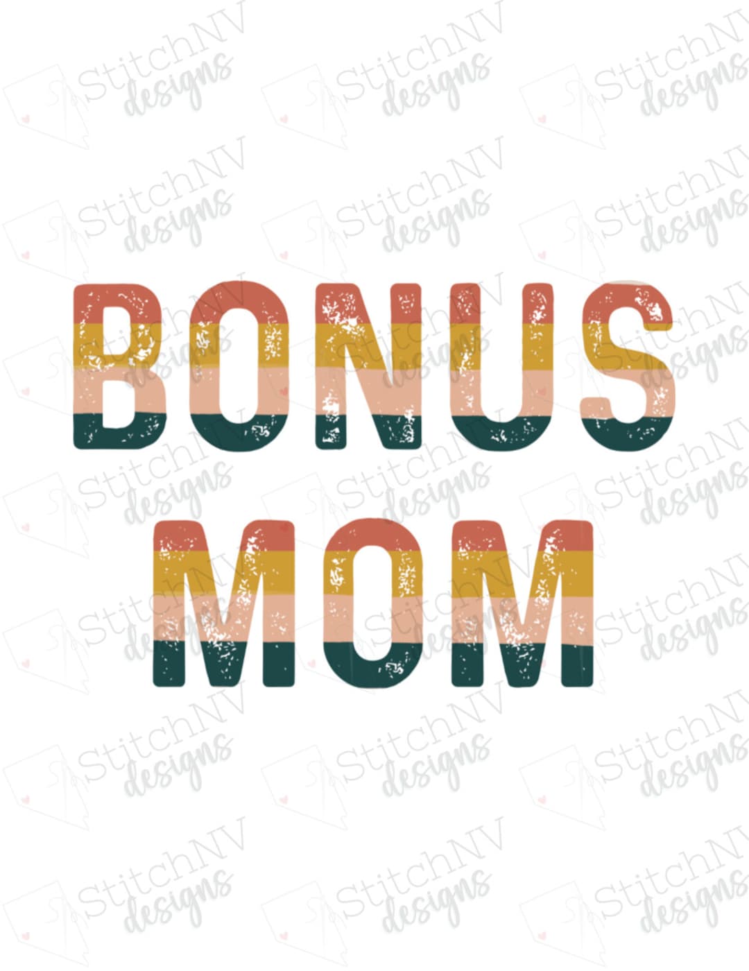 Bonus Mom PNG Striped Boho Bonus Mom Digital Image Bonus Mom ...